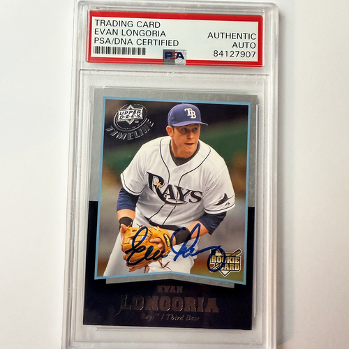 Evan Longoria Signed 2008 UpperDeck Timeline Rookie #65 PSA Auto ...