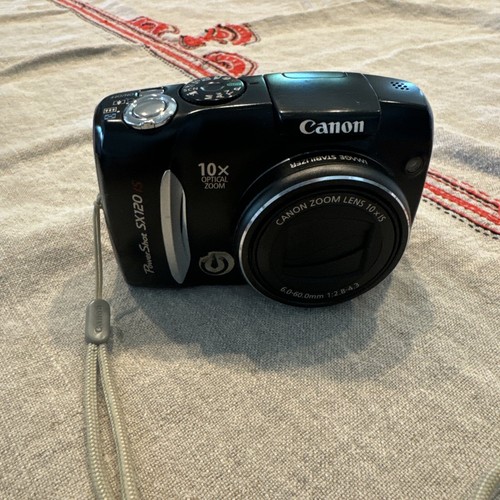 Canon Powershot SX120 IS 10MP Digital Camera 8MB SD Card Tested Working ...
