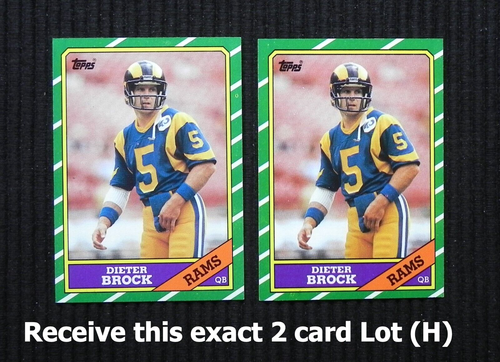 Dieter Brock 1986 Topps Exact 2 Card Lot (H) card #77 | eBay