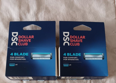 Dollar Shave Club DSC Razor Refills Lot 4 Blade Flexible Head Long ...