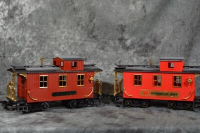 1986 New Bright Railroad Caboose TRAIN CARS WESTERN RR LINES & D&W RR ...