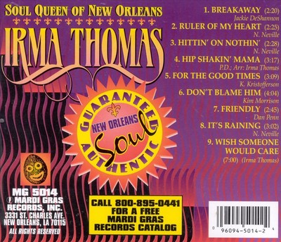 IRMA THOMAS SOUL QUEEN OF NEW ORLEANS NEW CD 96094501424 | eBay