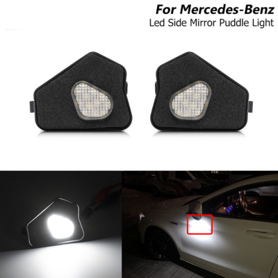 White LED Side Mirror Puddle Light For Mercedes Benz B C E S CLA GLA ...