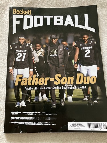 June 2025 Beckett Football Price Guide Magazine Vol 38 No 6 - Deion and ...