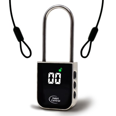Metal Timer Lock - Smart Padlock for Kitchen Cabinets, Timed Out ...