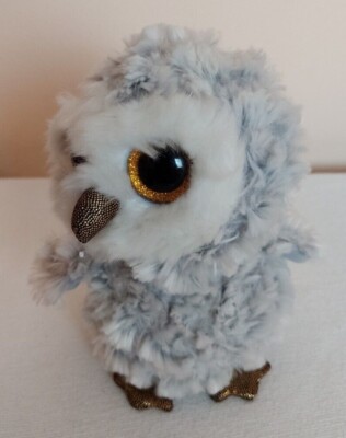 Ty Beanie Boos Owlette White Gray Owl NO HANG TAG | eBay