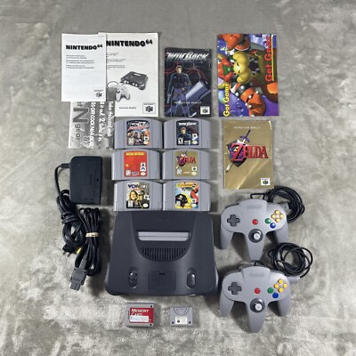 Zelda Winback N64 Console Bundle 2 Controllers Nintendo 64 Lot Tested ...