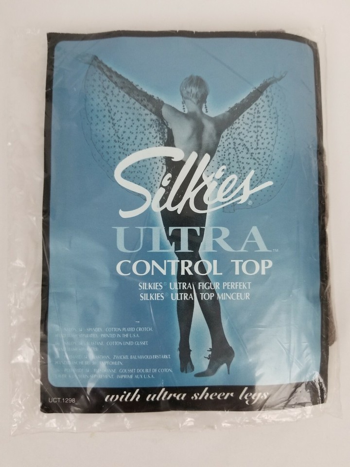 Pantyhose Silkies Ultra Control Top Woman Medium Misty Grey Sheer Legs ...