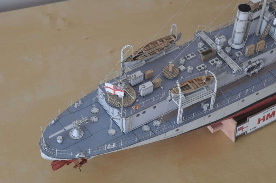 1:100 British Royal Navy HMS M15 M15-class monitor DIY Handcraft Paper ...