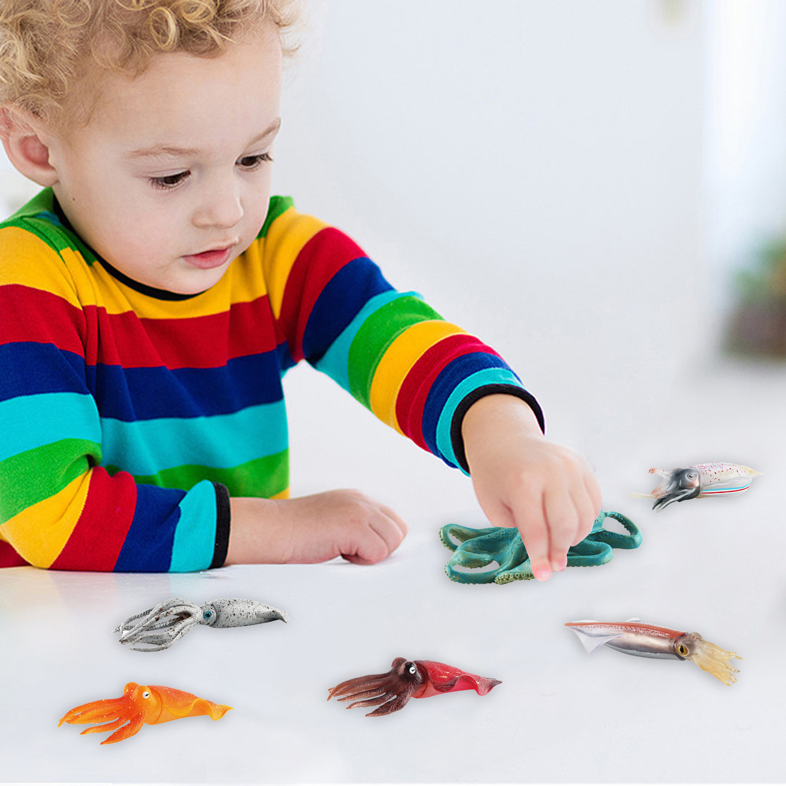 Sea Animal Model Octopus Squid Early Learning Mollusca Statue Model Desktop | eBay