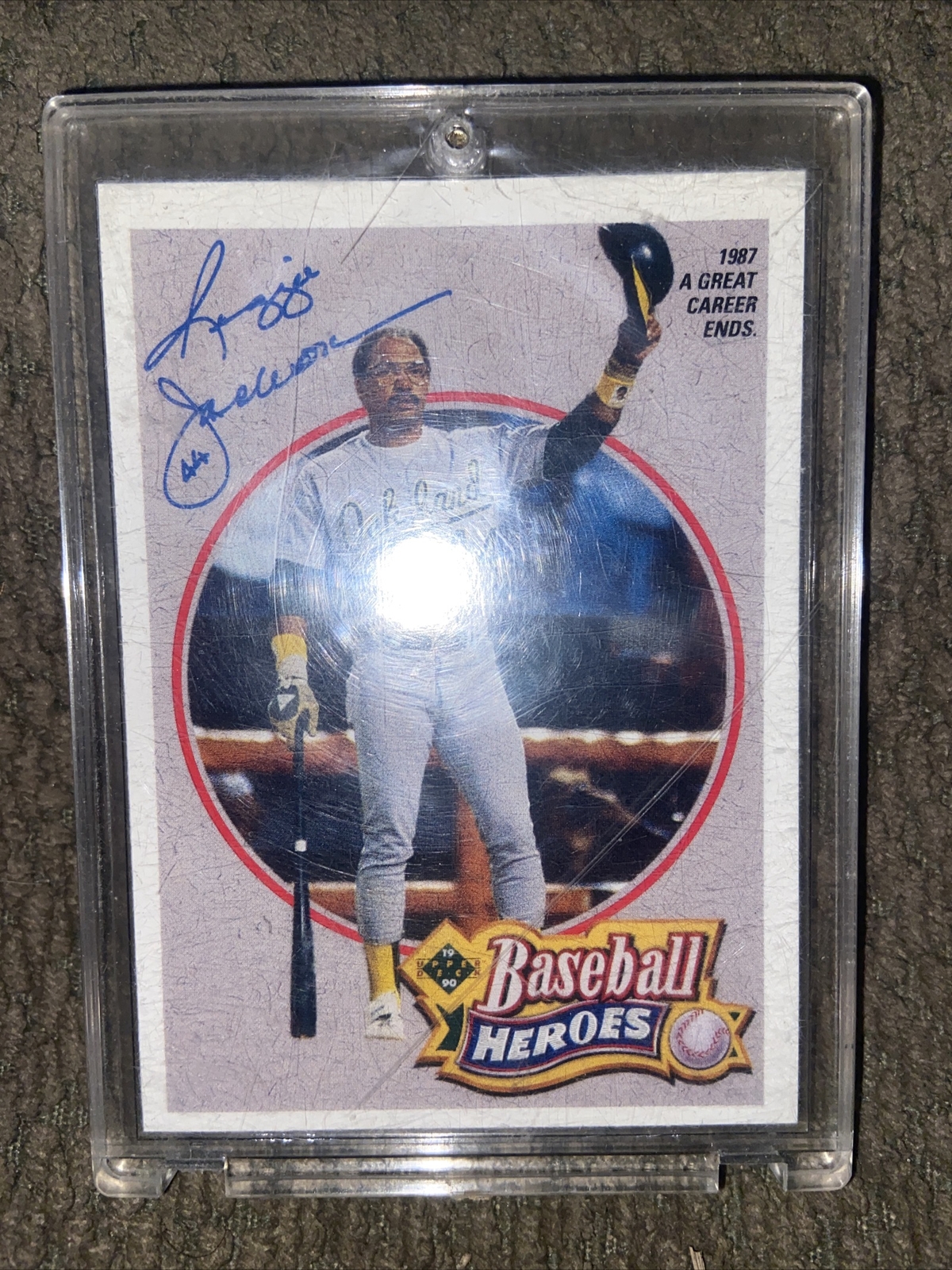 1990 Upper Deck Reggie Jackson Baseball Heroes insert A's #8 card Make ...