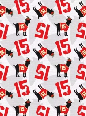 Kansas City Chiefs, NFL, Team Goats, The Goat Fabric! Cotton•1yd•BTY ...