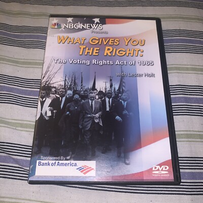 What Gives You The Right Voting Rights Act of 1965 with Lester Holt DVD ...