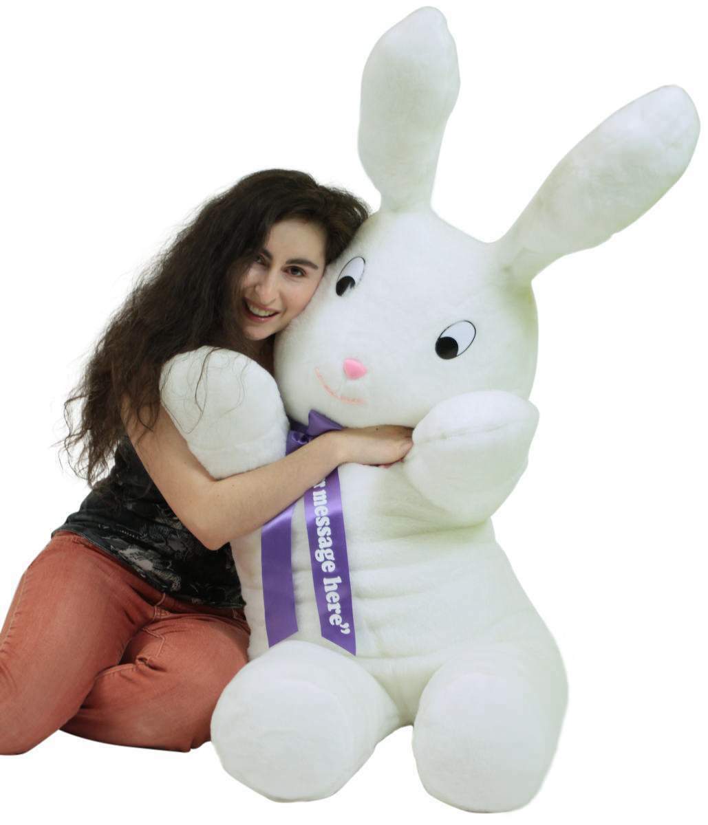 Personalized Giant Stuffed Bunny 60 Inch Soft Big Plush 5 Foot Rabbit ...