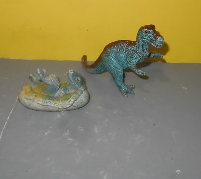 AAA BABY ALLOSAURUS Hatching & T-Rex Tyrannosaurus Dinosaur Toy Figures ...