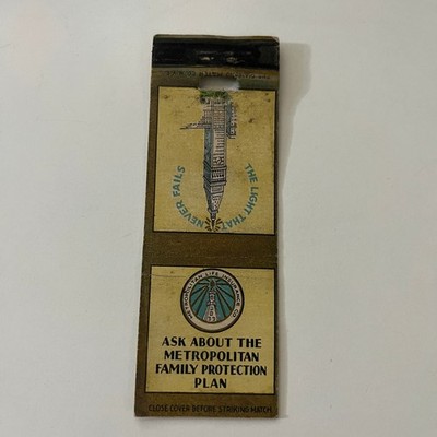 Metropolitan Life Insurance Co. Protection Plan Vintage Matchbook Cover ...