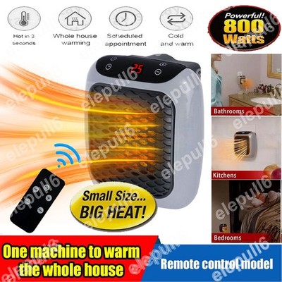 ⭐⭐800W 220V Portable Sockets Heater Fan Plug-in Heater Ceramic Mini ...