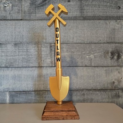 Outlaw Gold Shovel Beer Tap Handle w/ Crossed Hammers – Heavy Metal on ...