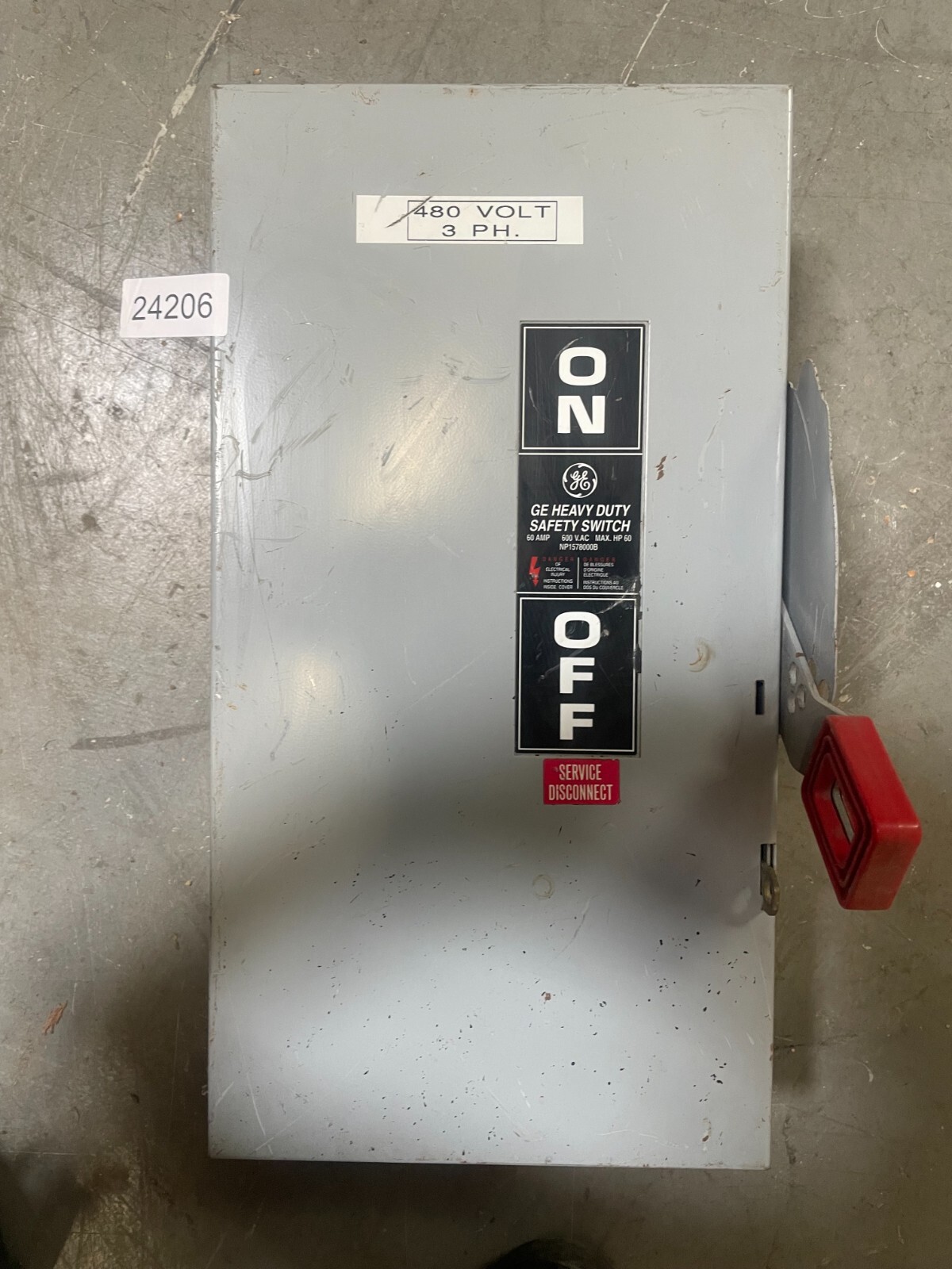 General Electric THN3362 Heavy Duty Safety Switch 60 Amp, 600VAC | eBay