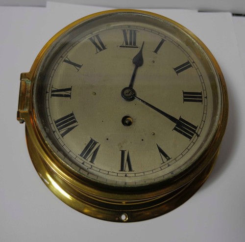 Antique Ships Clock, Solid Brass, 8 Inches, works beautifully British ...