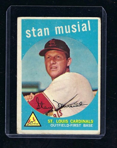 1959 Topps Baseball Card #150 Stan Musial, St. Louis Cardinals, HOF, VG ...