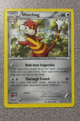 POKEMON - WATCHOG 85/111 - FURIOUS FISTS SET - UNCOMMON - NEAR MINT | eBay