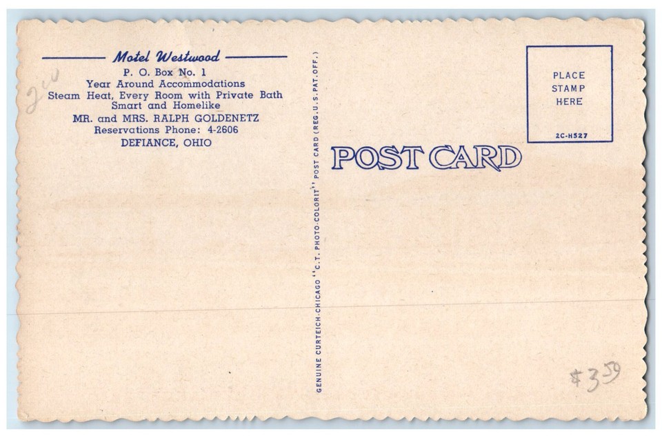 c1930's Motel Westwood US 24 West City Limits Defiance Ohio OH Vintage ...
