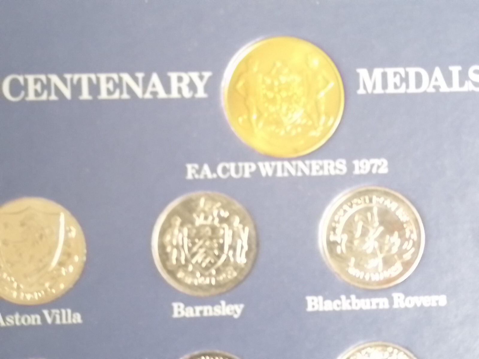 Vintage Old 1972 Esso Petroleum Garage England FA 100 Year football ...