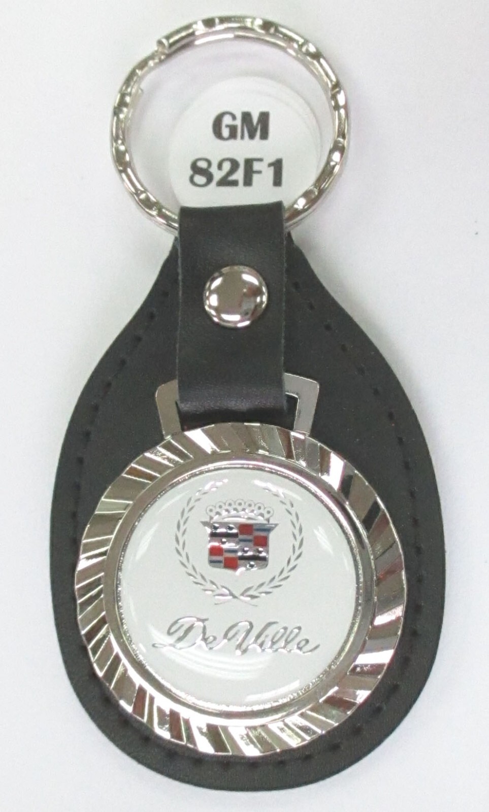 White De Ville 82F1 Royal Classic Chrome Black Leather Cadillac Key ...