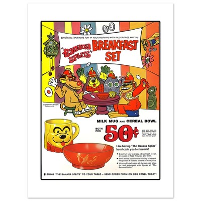 The Banana Splits Retro Advertisement Art Print Poster | eBay