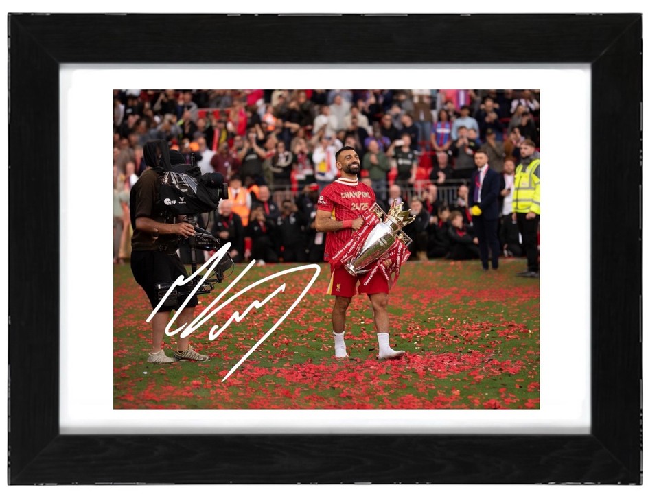 Mo Salah Signed Autograph PHOTO Pre Print 6x4/A4/ Framed Liverpool FC ...