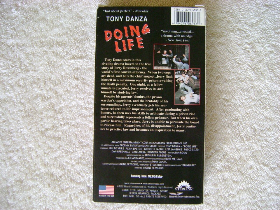 Doing Life w/Tony Danza VHS Tape RARE, (1986) | eBay