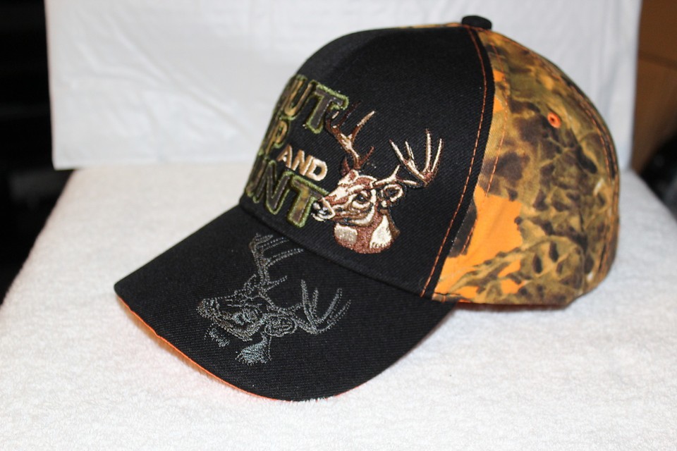 DEER SHUT UP AND HUNT HUNTER HUNTING BASEBALL CAP HAT ( CAMOUFLAGE ...