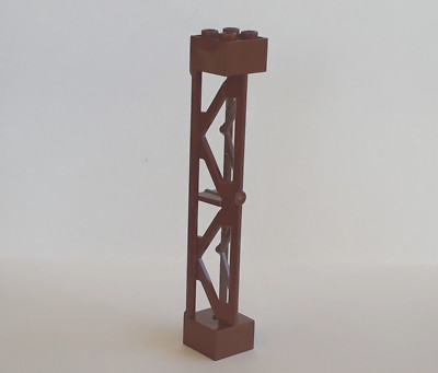 LEGO brown Support 2x2x10 Girder Triangular Vertical Type 3-3 Posts ...