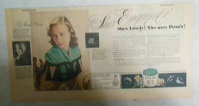 Pond's Ad: Miss Anne Hare She's Engaged, She Uses Pond's! 1940's 7.5 x ...
