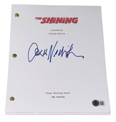 Jack Nicholson Signed Autograph The Shining Full Script Screenplay ...