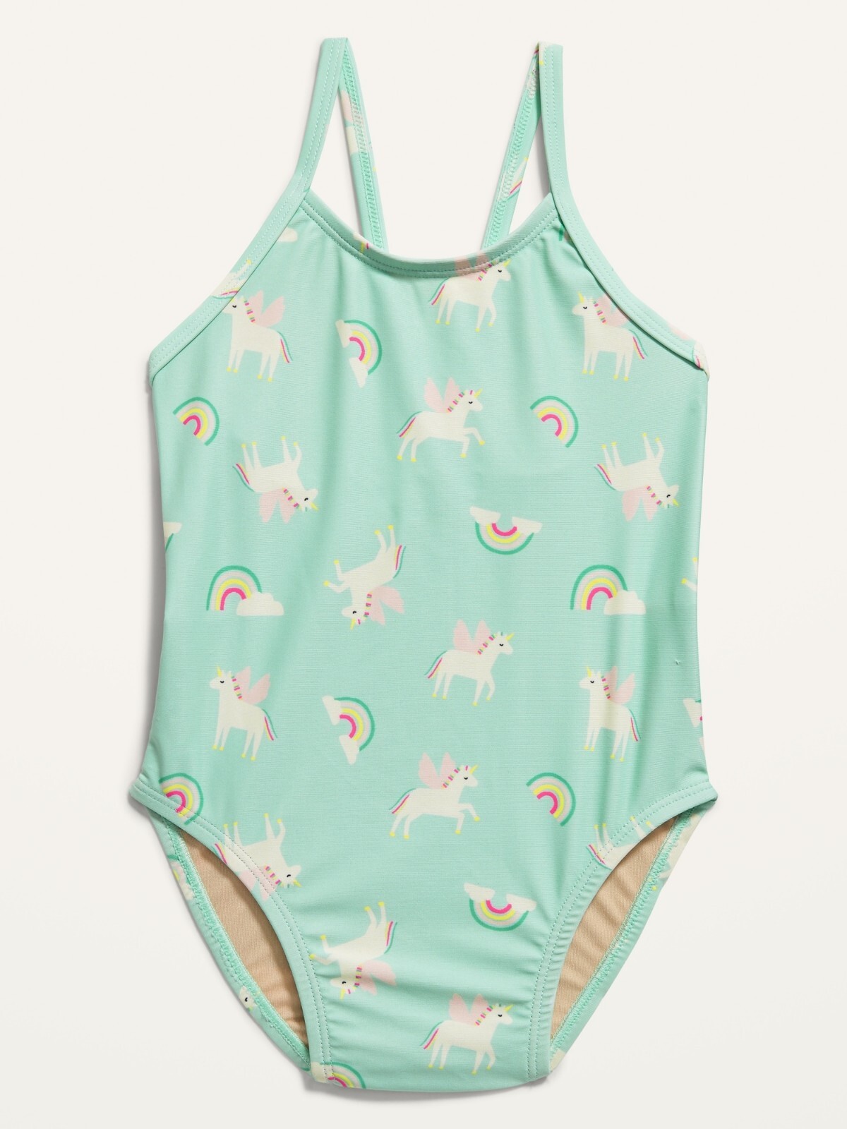 NWT OLD NAVY 2T UNICORNS & RAINBOWS 1-PIECE BOW-BACK SWIMSUIT | eBay