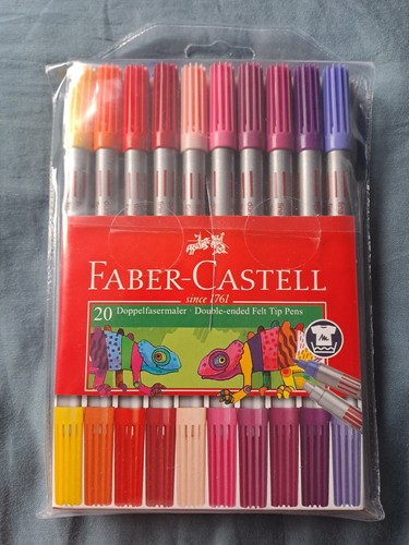 Faber Castell 20 Double-ended Colour Felt Tip Pens | eBay