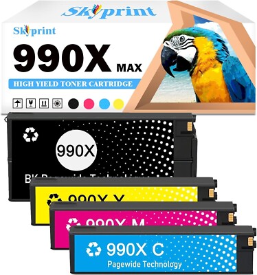 990 990X 990XC Ink Cartridge BCYM for PageWide Color 755dn MFP 774dn/s ...