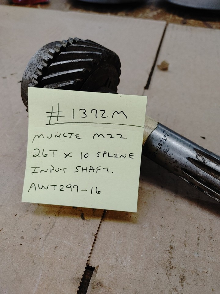 1966-1969 GM Muncie M22 Input Shaft 26 Teeth 10 Splines - Close Ratio ...