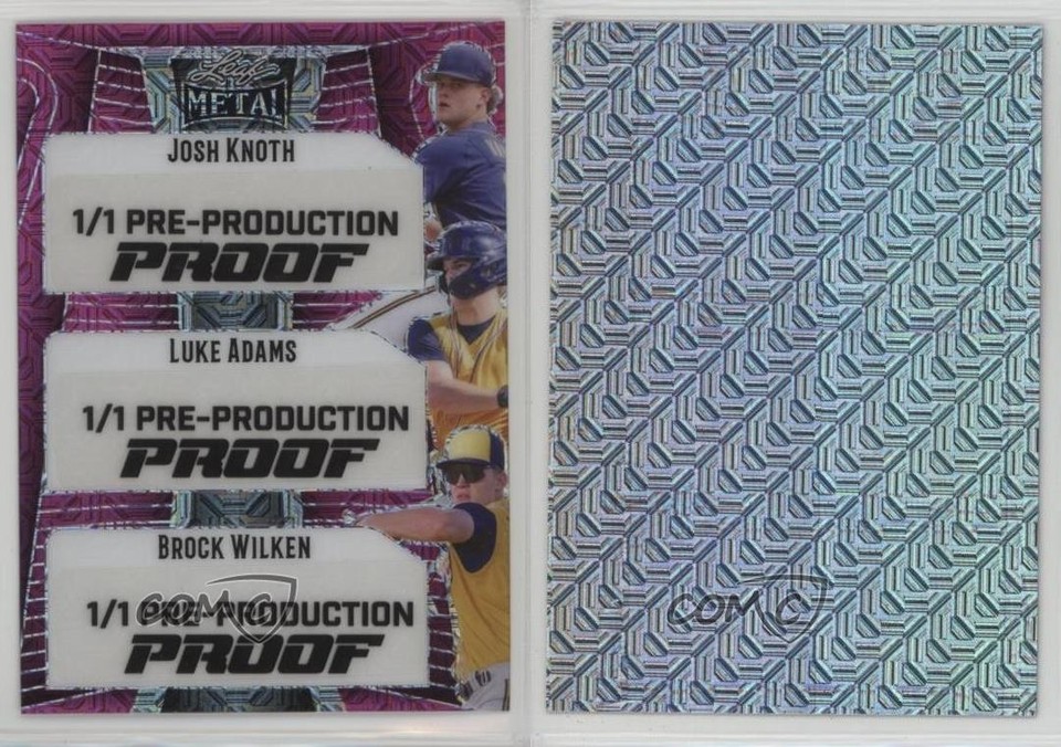2023 Leaf Metal Pre-Production Proof Pink Mojo Unsigned 1/1 Josh Knoth ...