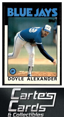 Doyle Alexander 1986 Topps Tiffany #196 Toronto Blue Jays | eBay