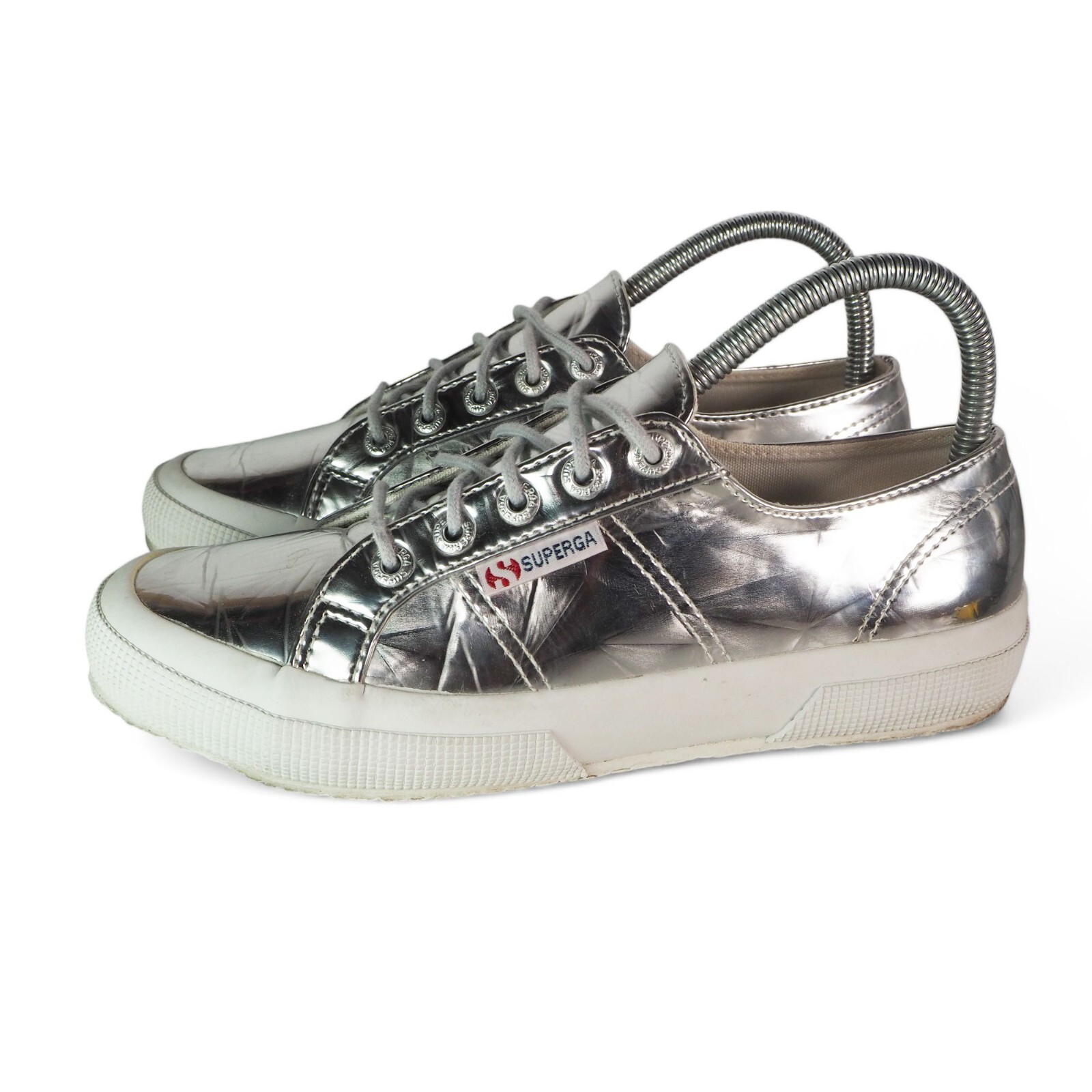 Superga 2750 Cotmetu Low Top Fashion Sneakers Metallic Silver S00EUP0 ...
