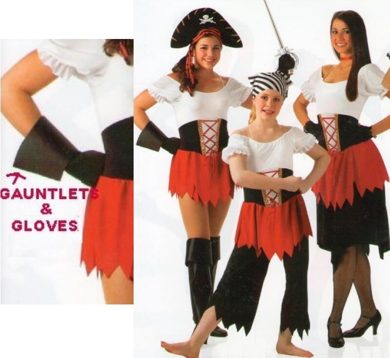 Castaways GAUNTLET & GLOVES Only Child M Dance Costume Renaissance ...