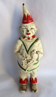 Antique 1900's AC. Williams Cast Iron Clown Jester Still Penny Cent ...