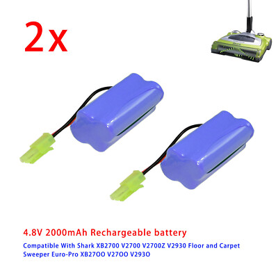 2x Battery pack for Shark Carpet Sweeper Euro-Pro XB27OO V27OO V293O | eBay