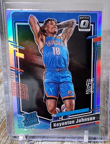 KEYONTAE JOHNSON 2023-24 DONRUSS OPTIC RATED ROOKIE HOLO SILVER RC OKC ...