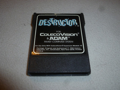 VINTAGE COLECO COLECOVISION & ADAM DESTRUCTOR VIDEO GAME CARTRIDGE 1983 ...
