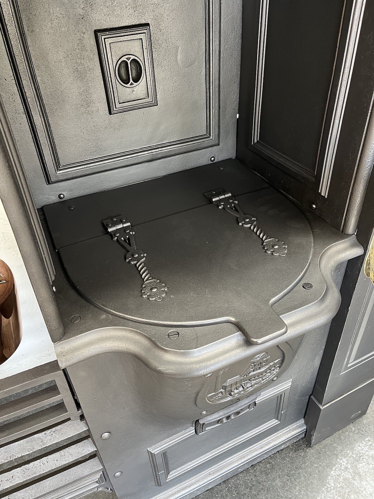 Restored Antique Cast Iron Victorian Kitchen Cooking Range Fireplace ...