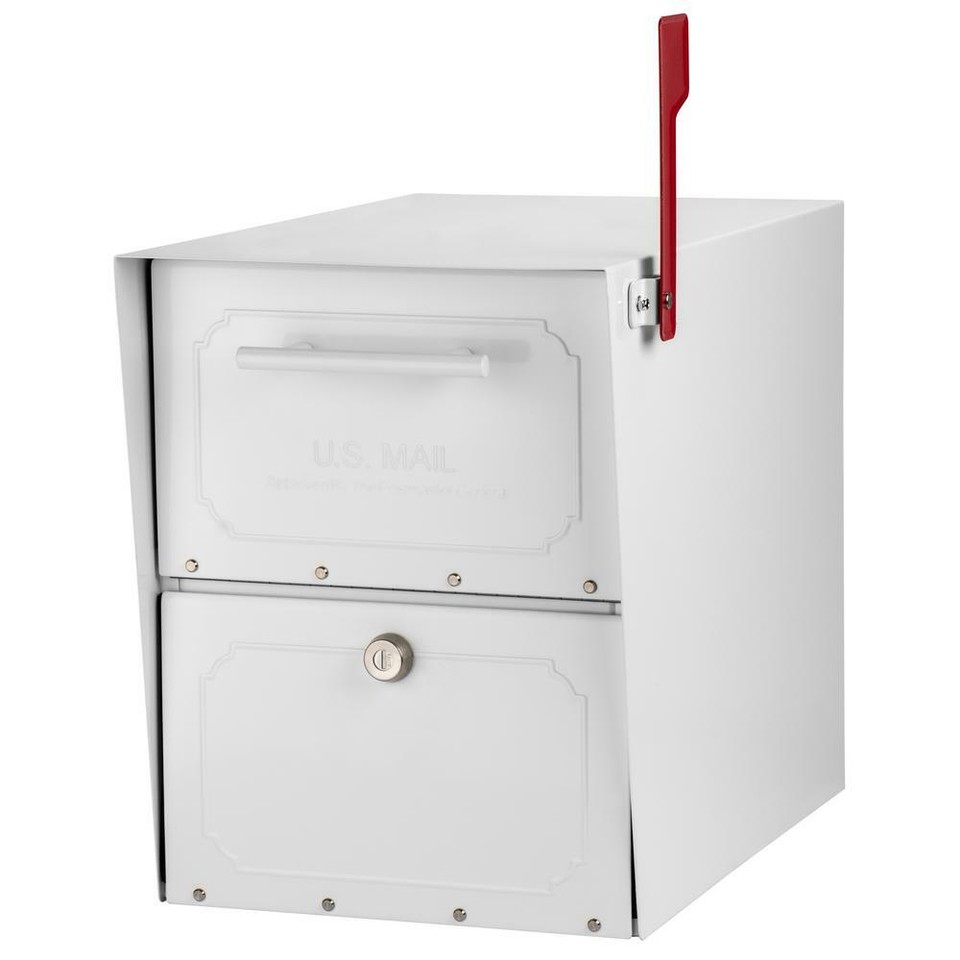 Oasis Classic Locking Post Mount Parcel Mailbox with High Security ...